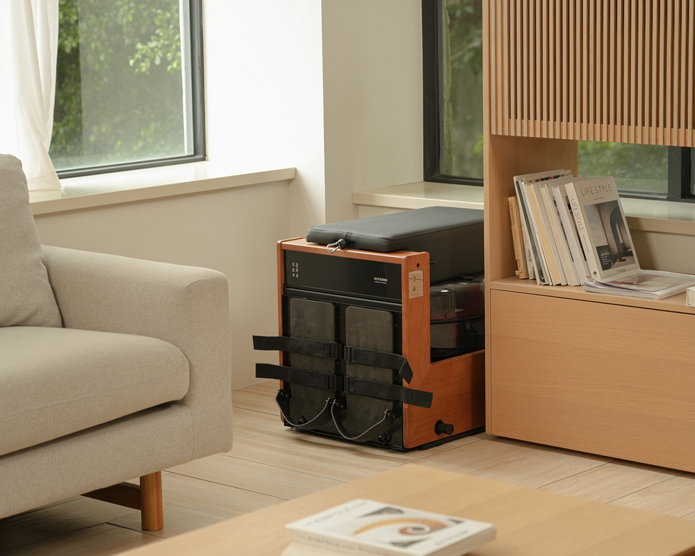 JOYSONG Compact Cube Rower, Innovative Dual Resistance, Easy Storage